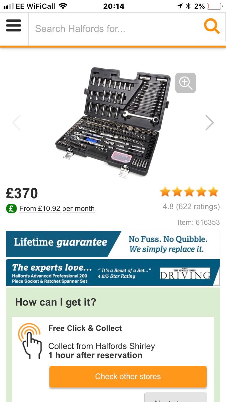 Halfords professional tool set. in B28 Birmingham for £150.00 for sale ...