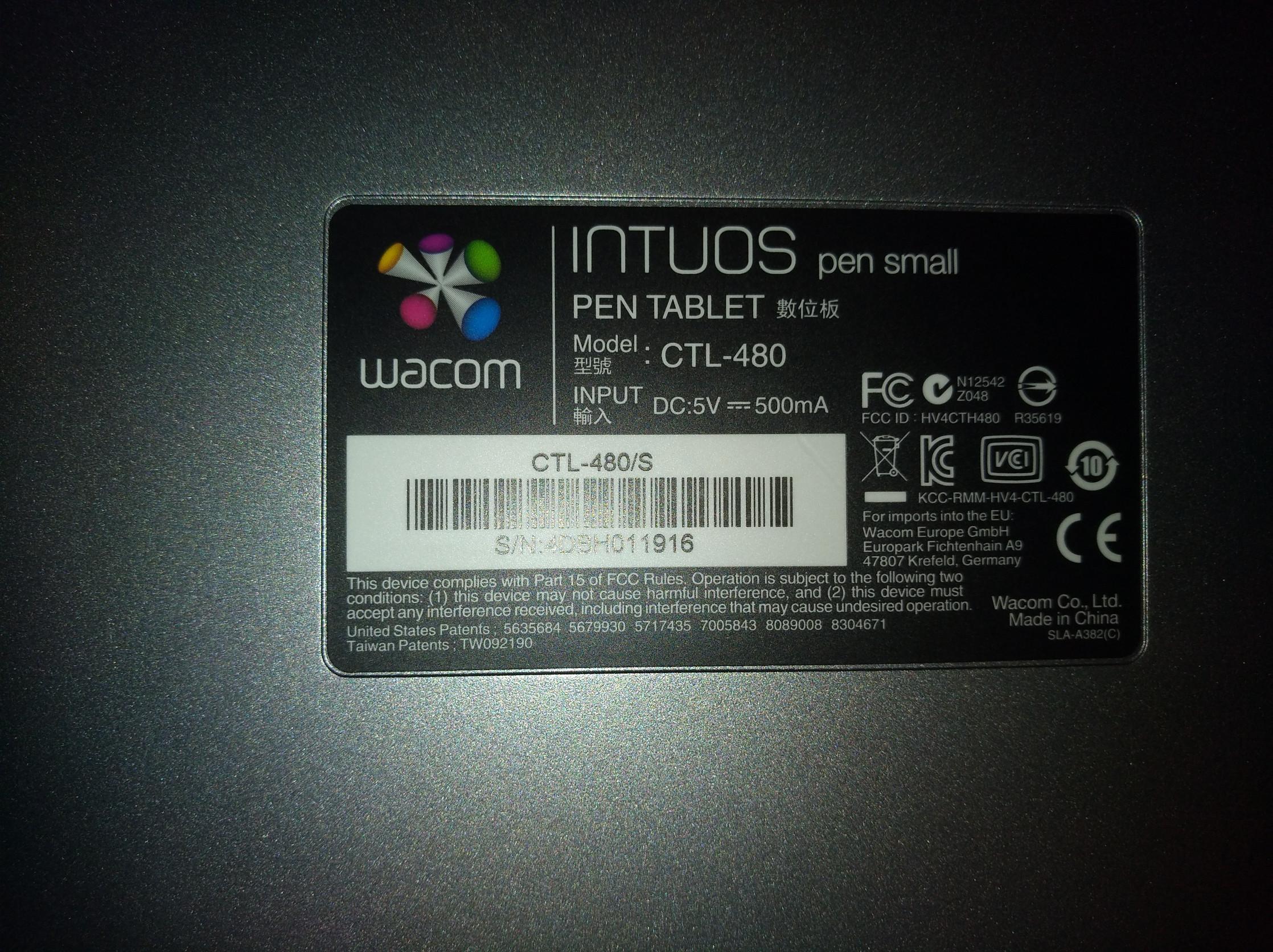 Grafiktablet Wacom Intuos CTL 480 in 38704 Liebenburg für € 25,00 zum ...