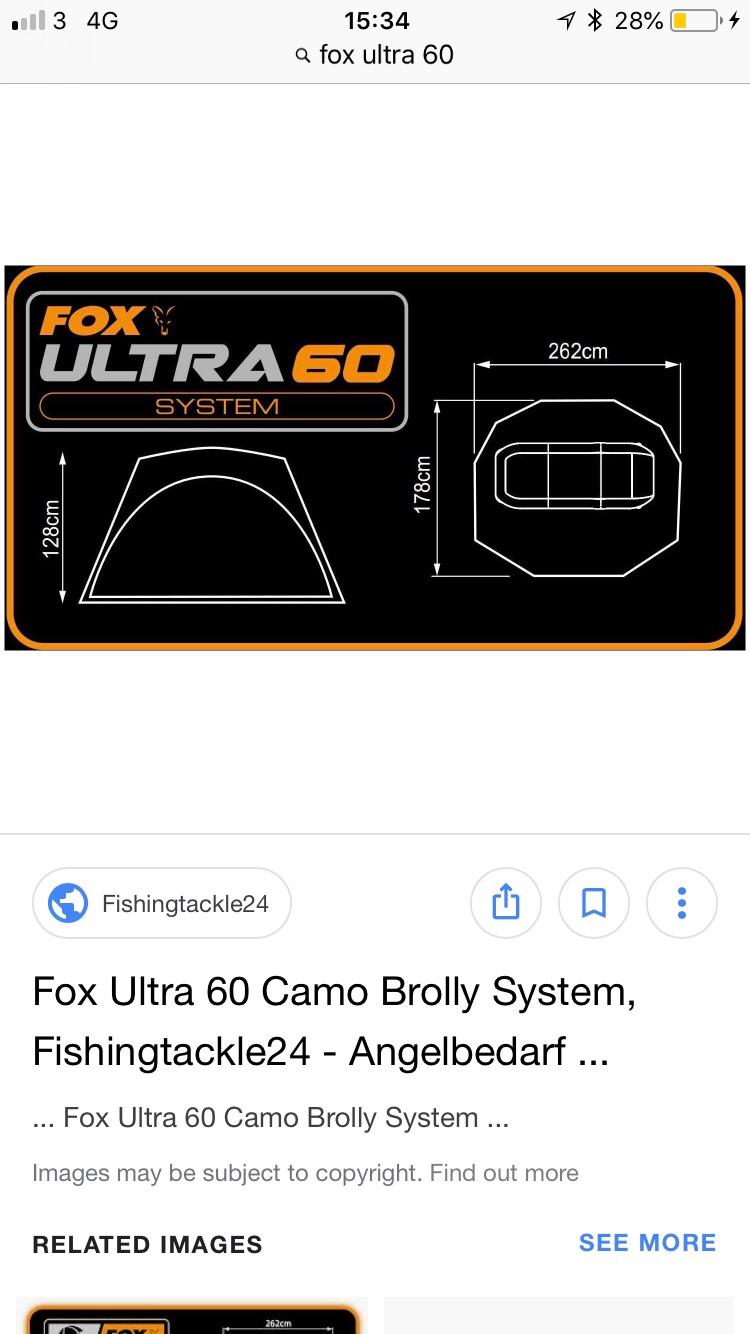 Fox ultra 60 brolly system in M41 Trafford für £ 250,00 zum Verkauf ...