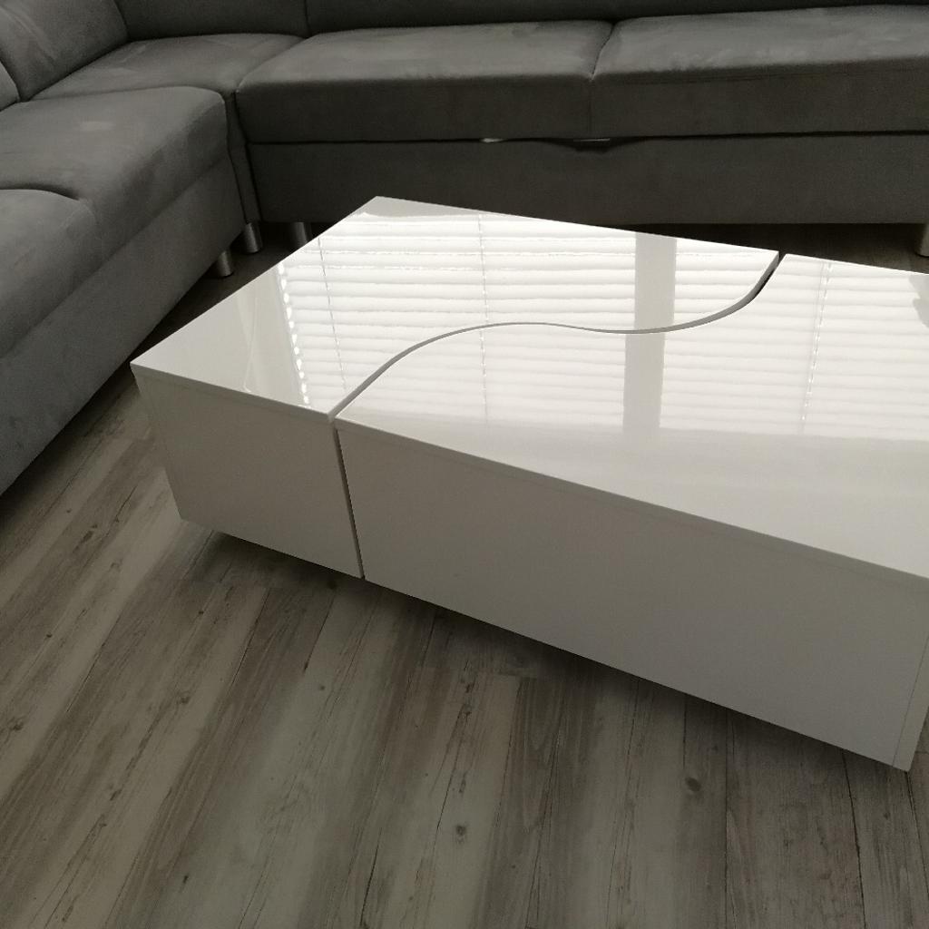 Wunderschne Poco Couchtisch Weiss Hochglanz Ebenbild