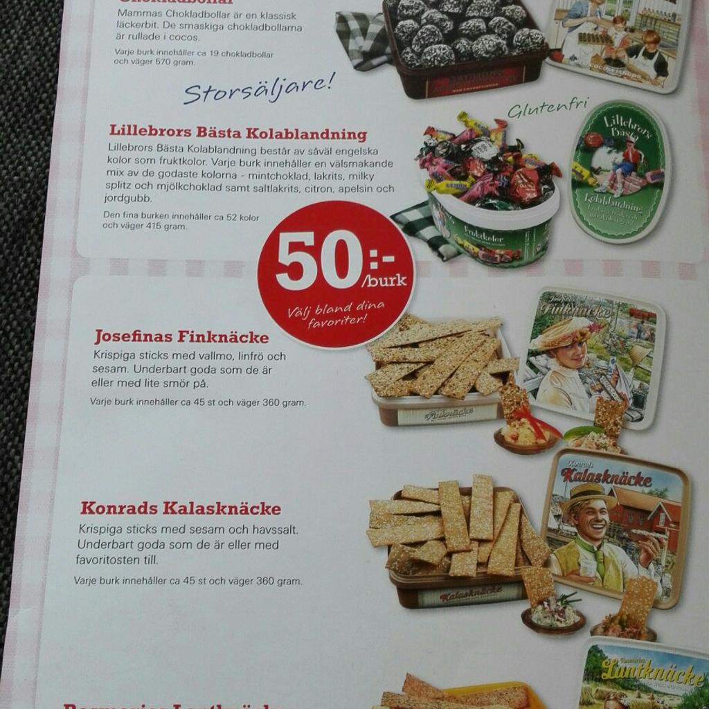 Kakor, Knäckebröd o Godis in 70374 Örebro für 50,00 SEK zum Verkauf ...