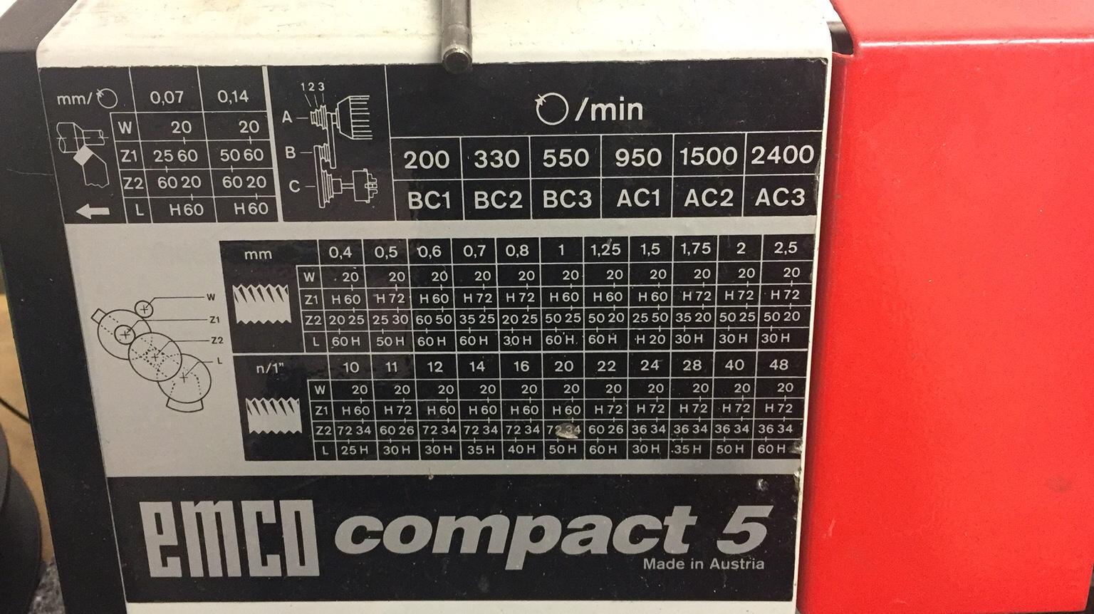 Emco Compact 5 in 6020 Innsbruck für 500,00 € zum Verkauf | Shpock DE