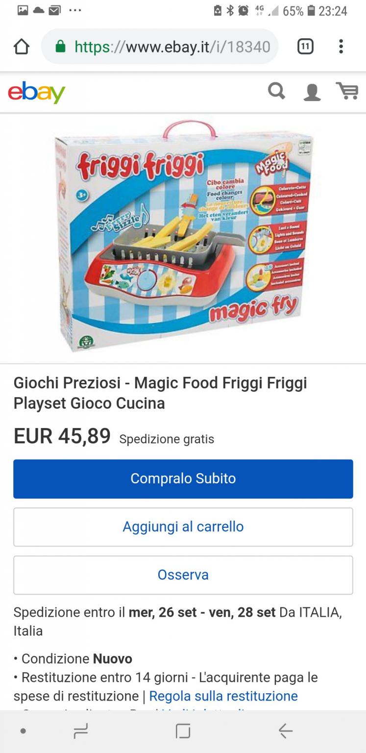 Friggi friggi magic food giochi preziosi in 20135 Milano für 8,00 € zum ...