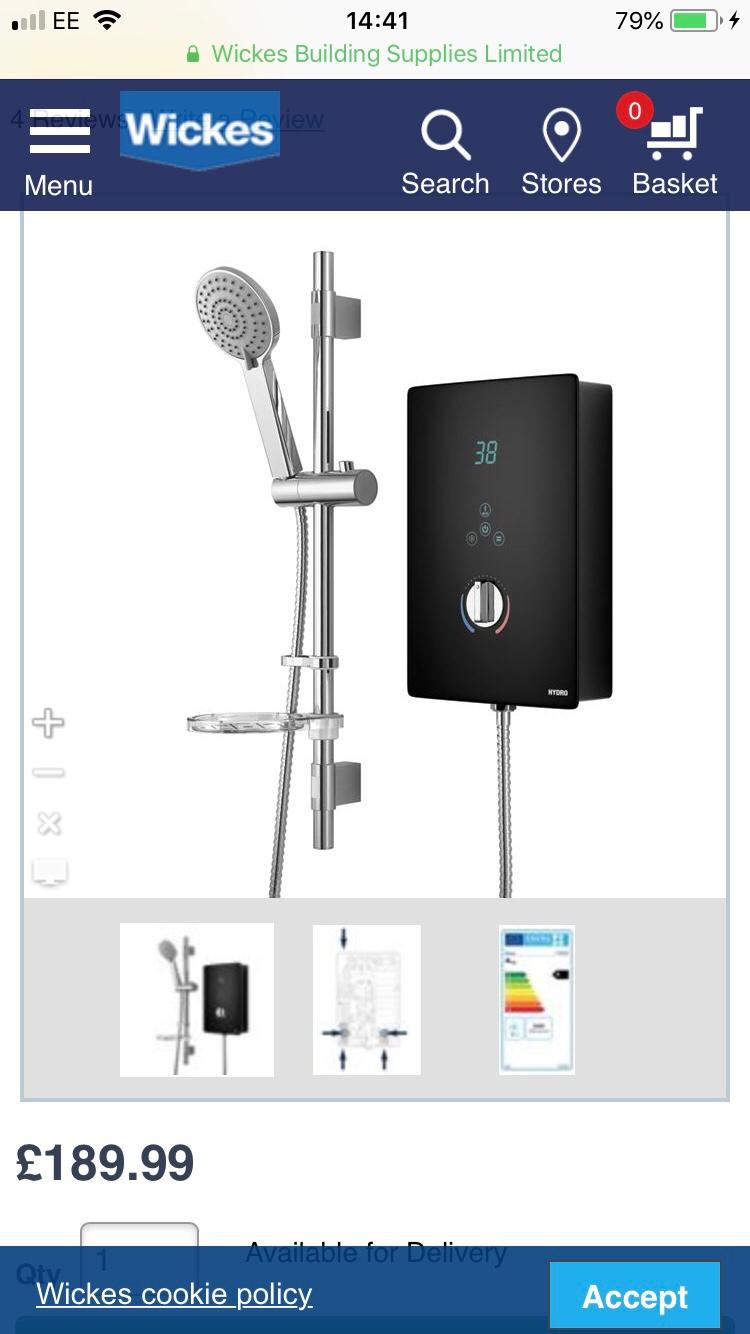 Hydro LED lot touch control electric shower in London Borough of ...