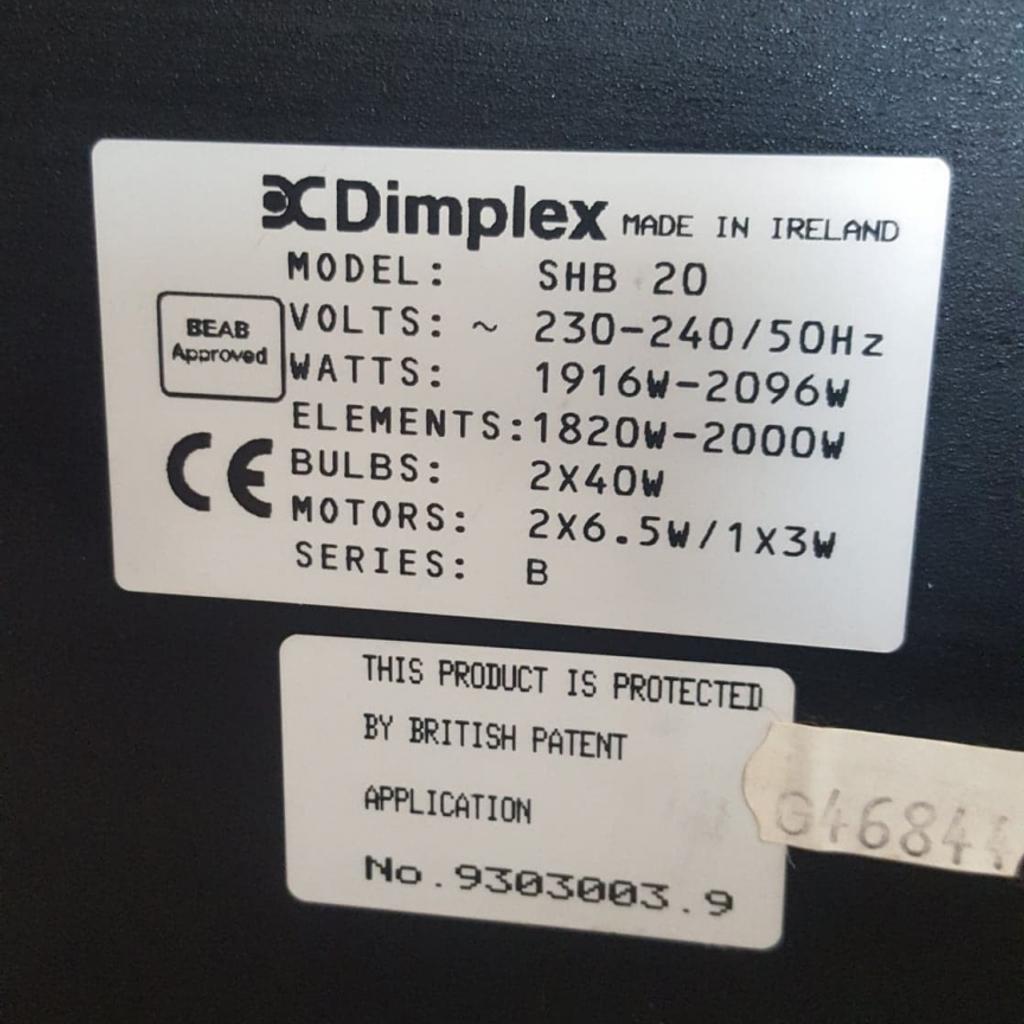 Dimplex Sherbourne SHB20 2KW Electric Fire in EH14 Kingsknowe für £ 70 ...