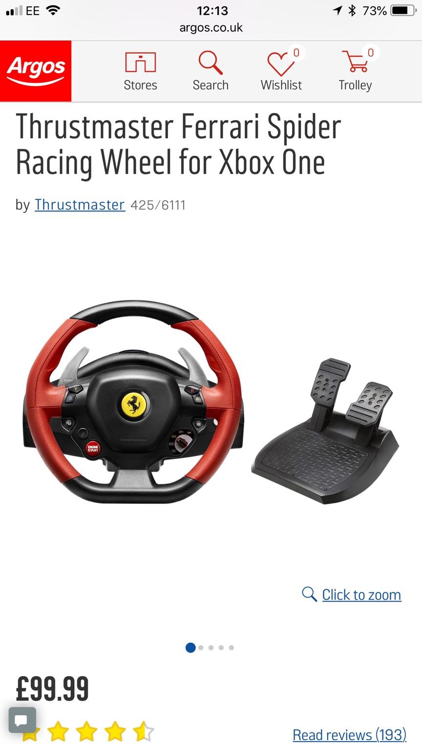 Thrustmaster Ferrari Xbox one racing wheel in CV34 Warwick für 50,00 ...