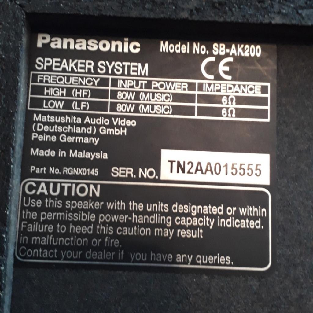 Panasonic 5 CD changer Stereo SA AK200 in DY1 Dudley für £ 30,00 zum ...