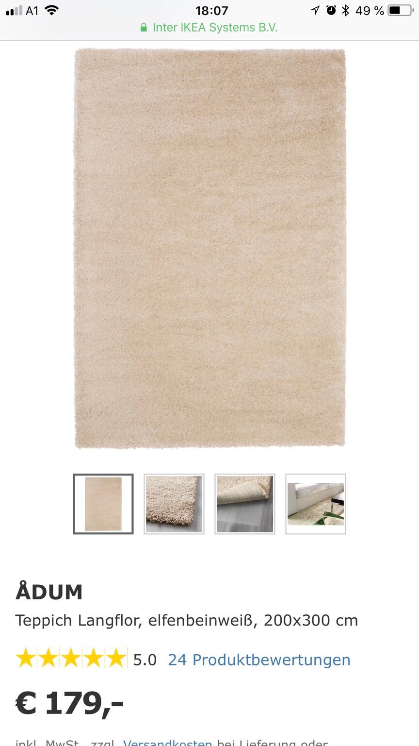 Riesen Teppich 2m x 3m Ikea beige in 8401 Kalsdorf für 80,00 € zum ...