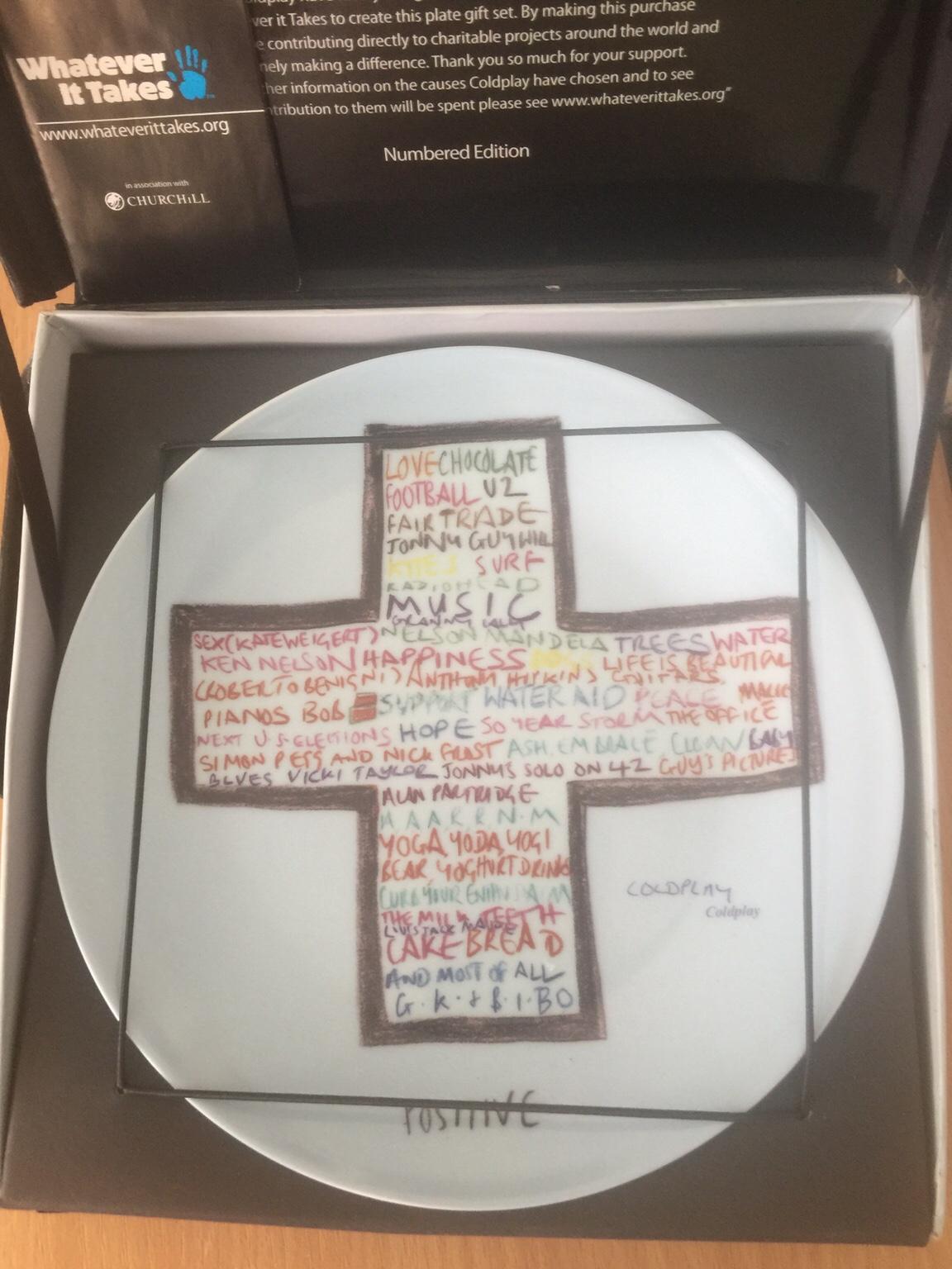 Coldplay “ Whatever it Takes” plate in SW20 London Borough of Merton ...