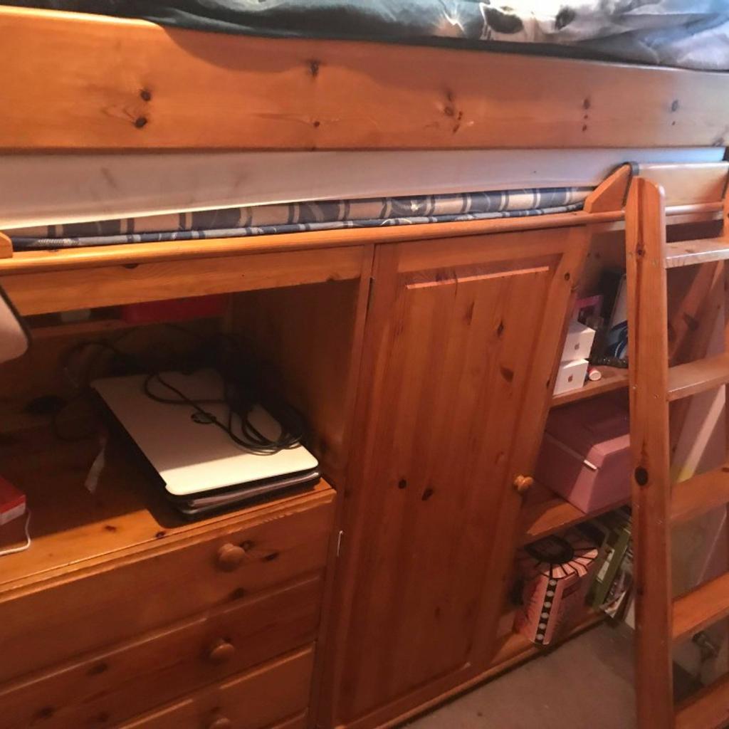 Single solid wood cabin bed in L11 Liverpool for £80.00 for sale | Shpock