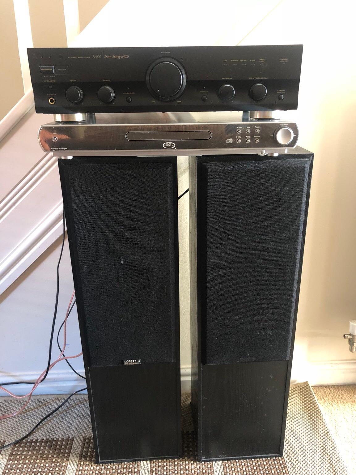 x2 Tower speakers, amp and CD player in EX1 Devon für 60,00 £ zum ...