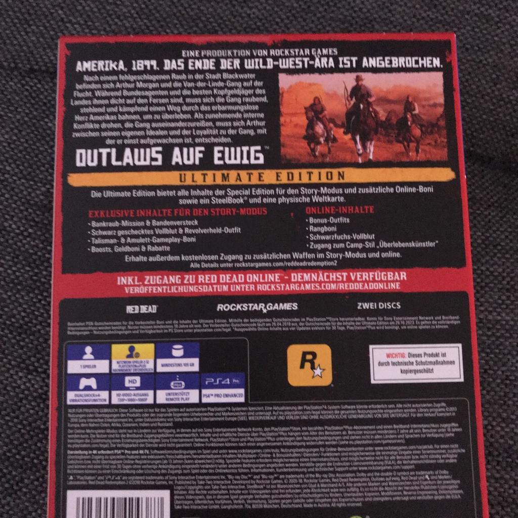 Red Dead Redemption 2 Ultimate Edition in 76133 Karlsruhe für 70,00 ...
