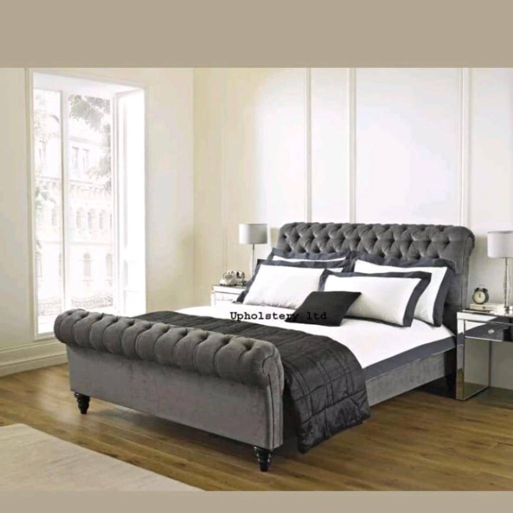 Bed frame - chesterfield Grey in E2 Hamlets for £130.00 for sale | Shpock