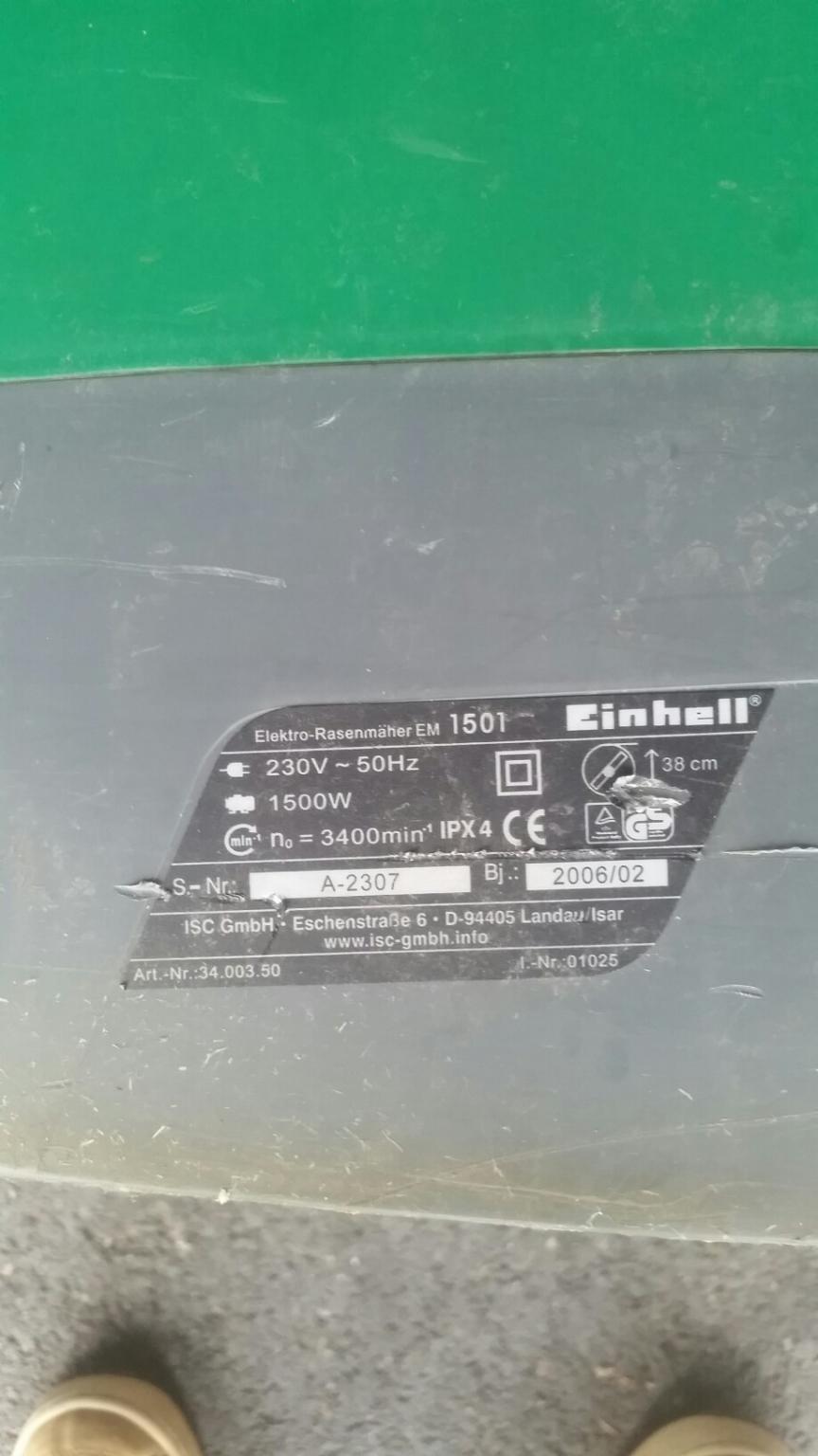Elektrorasenmäher Einhell Generation in 6845 Hohenems für 30,00 € zum ...