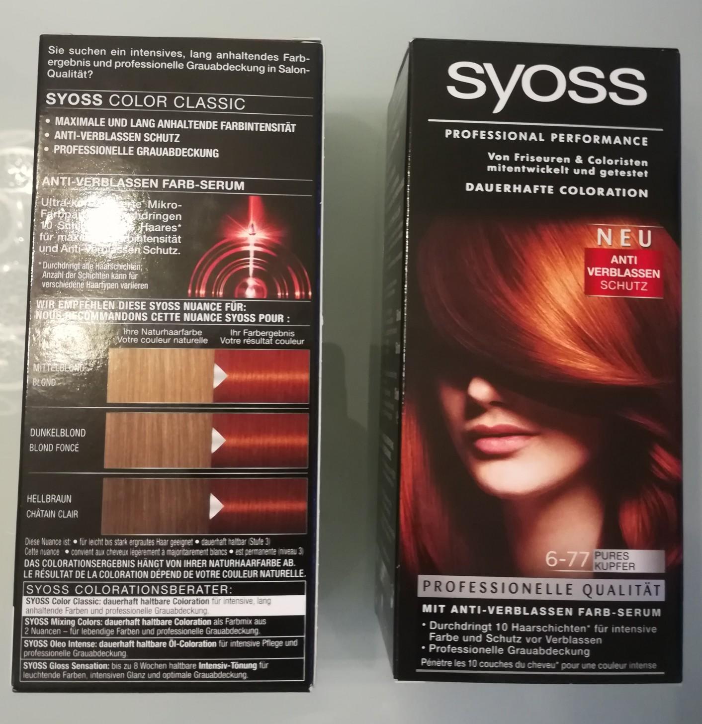 Syoss... 2 Packungen.... pures Kupfer in 4653 Eberstalzell für € 5,00 ...