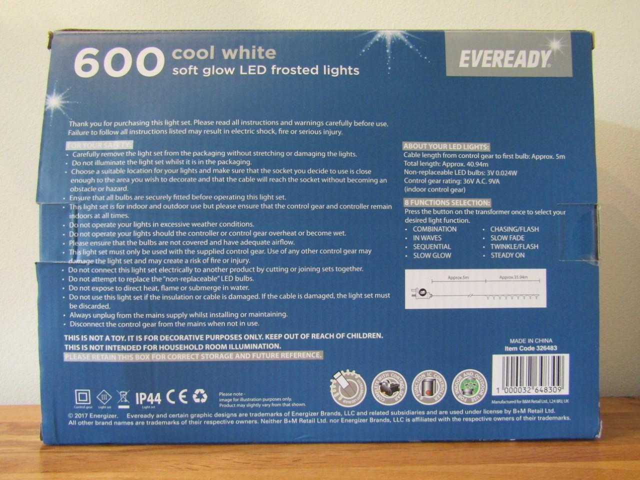 Christmas 600 cool white soft glow LED lights in DY6 Dudley for £15.00 ...