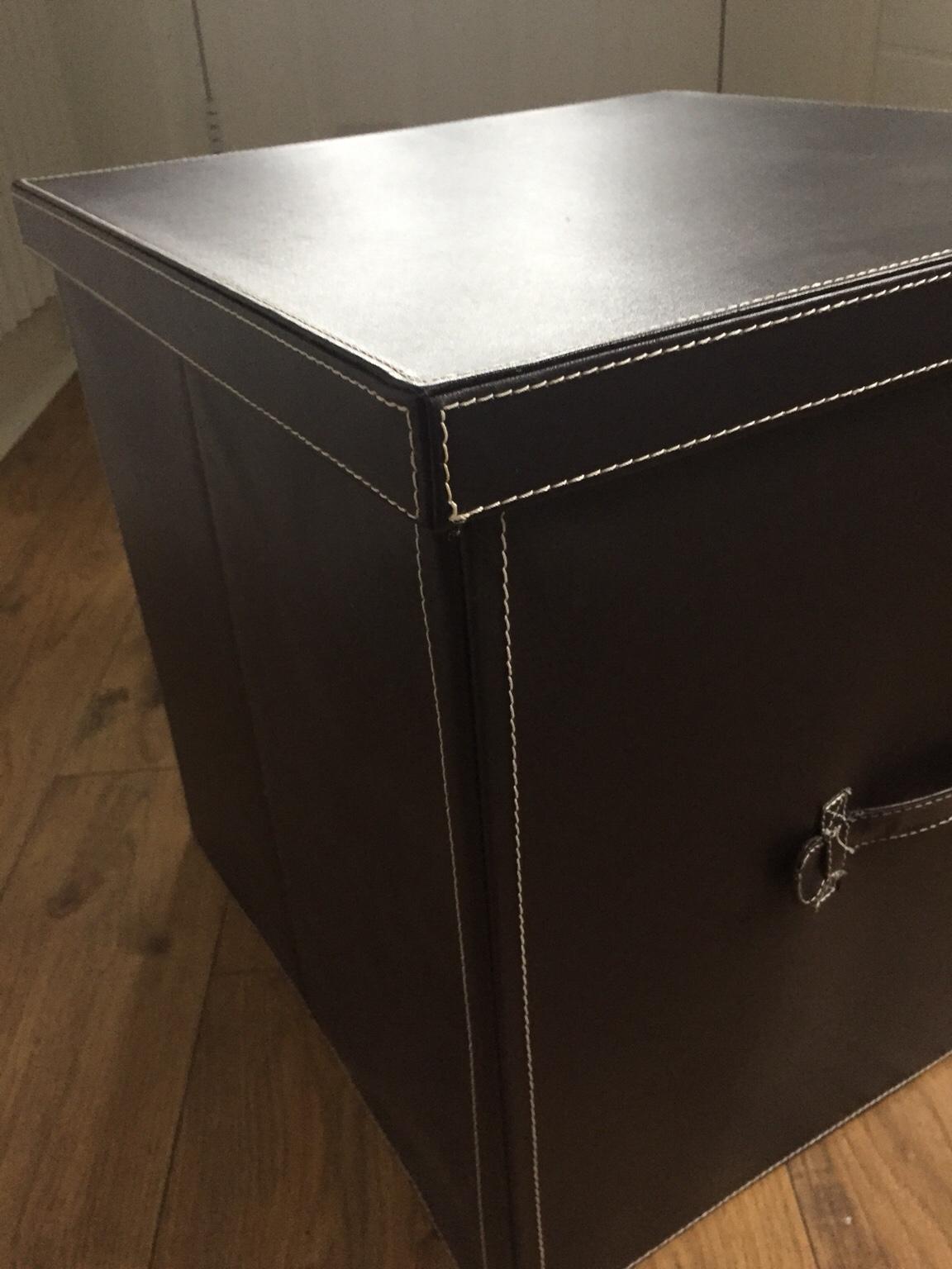 Large faux brown leather storage box in BR2 Bromley for £7.50 for sale ...