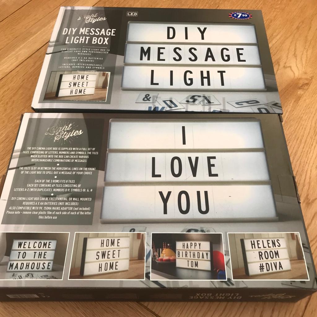 Message light boxes in CH7 Mold for £8.00 for sale | Shpock