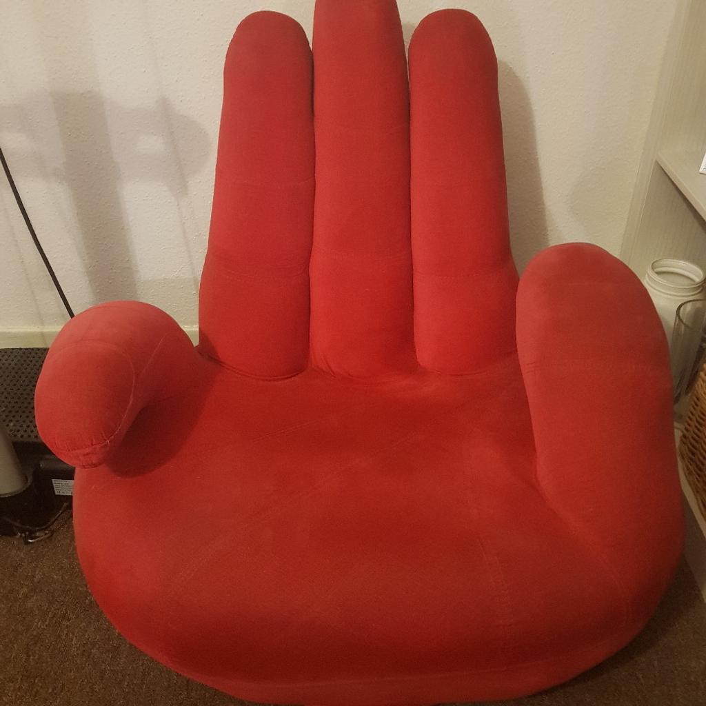 quirky red velvet swivel hand chair in CW1 Crewe for £35.00 for sale ...