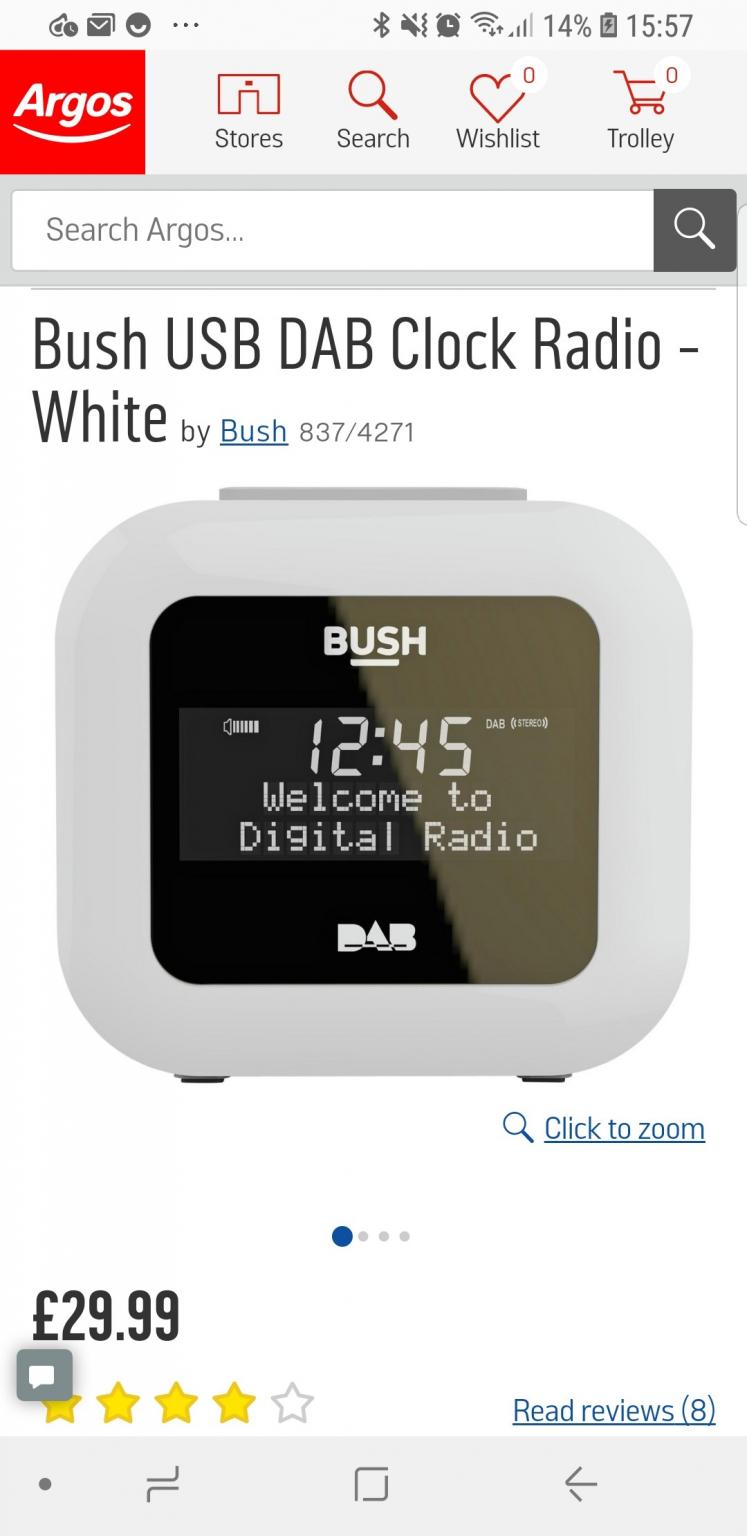 Bush Dab alarm clock in ME1 Rochester für 18,00 £ zum Verkauf | Shpock DE