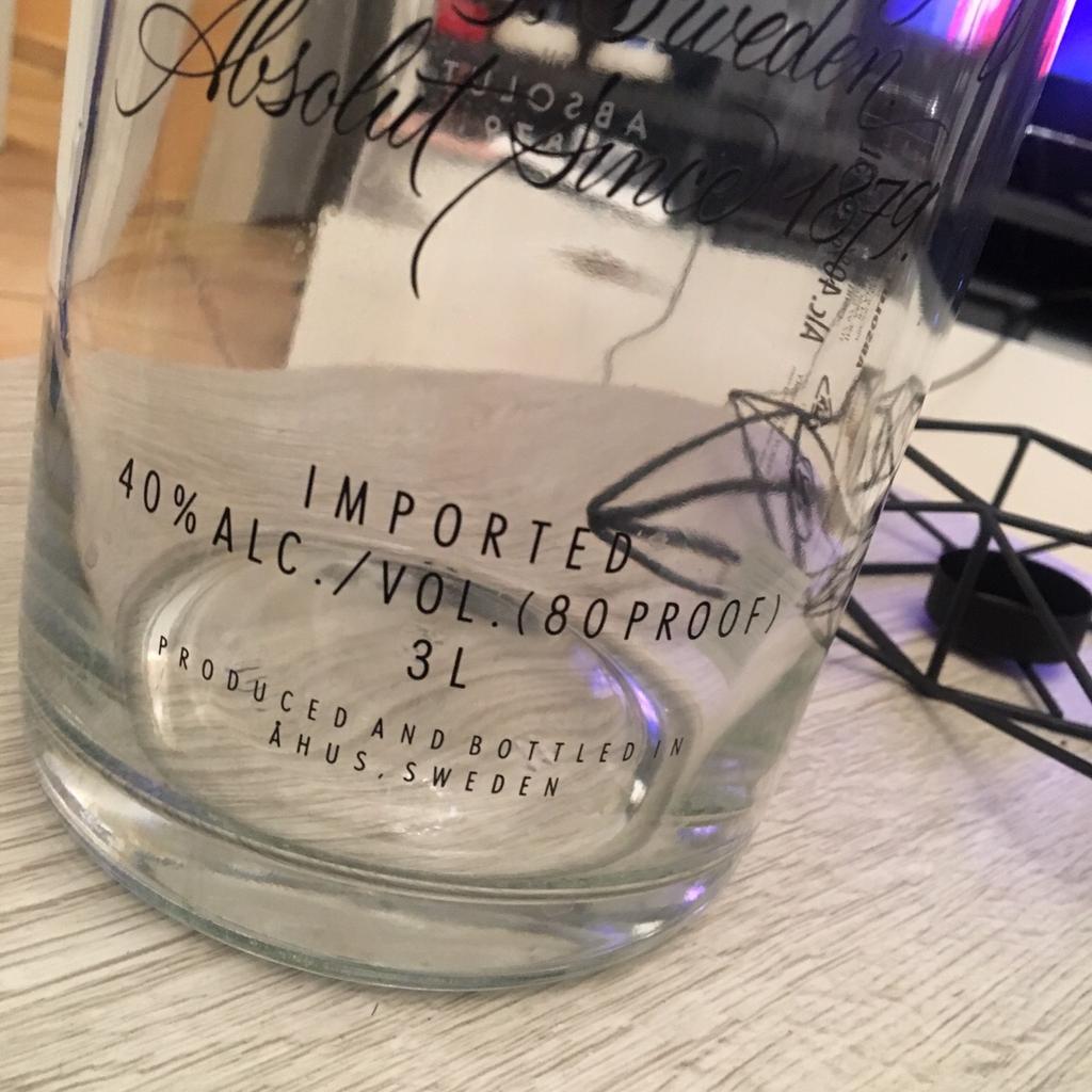 3 Liter Absolut Vodka Flasche zu verkaufen! in 76689 Karlsdorf-Neuthard ...
