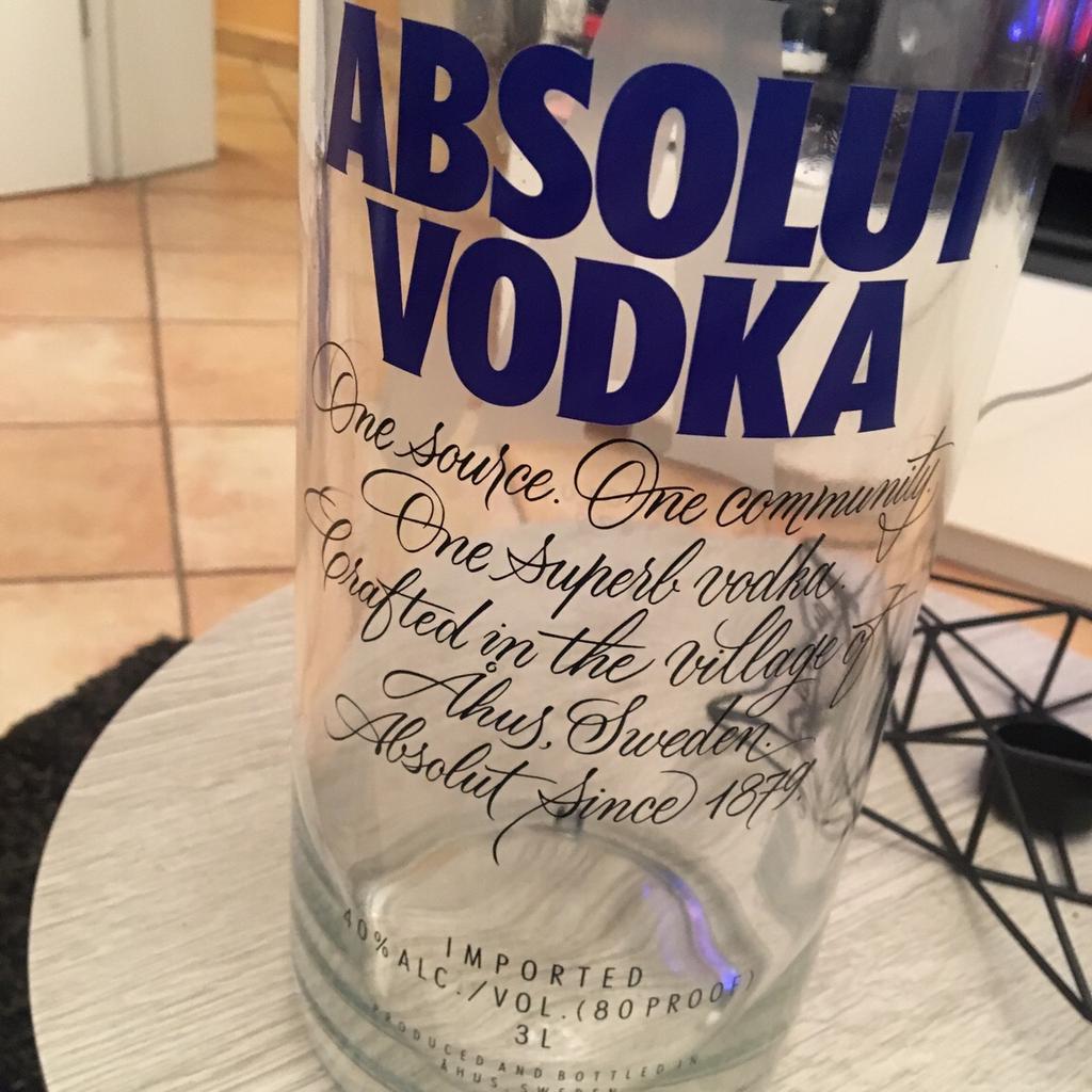 3 Liter Absolut Vodka Flasche zu verkaufen! in 76689 Karlsdorf-Neuthard ...
