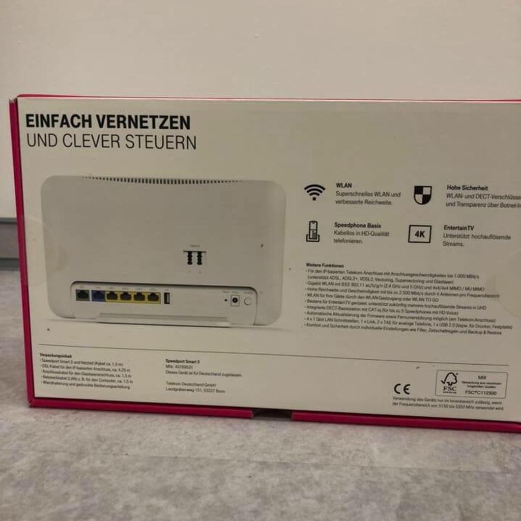 Telekom Speedport Smart 3 NEU in 90441 Nürnberg for €109.00 for sale ...