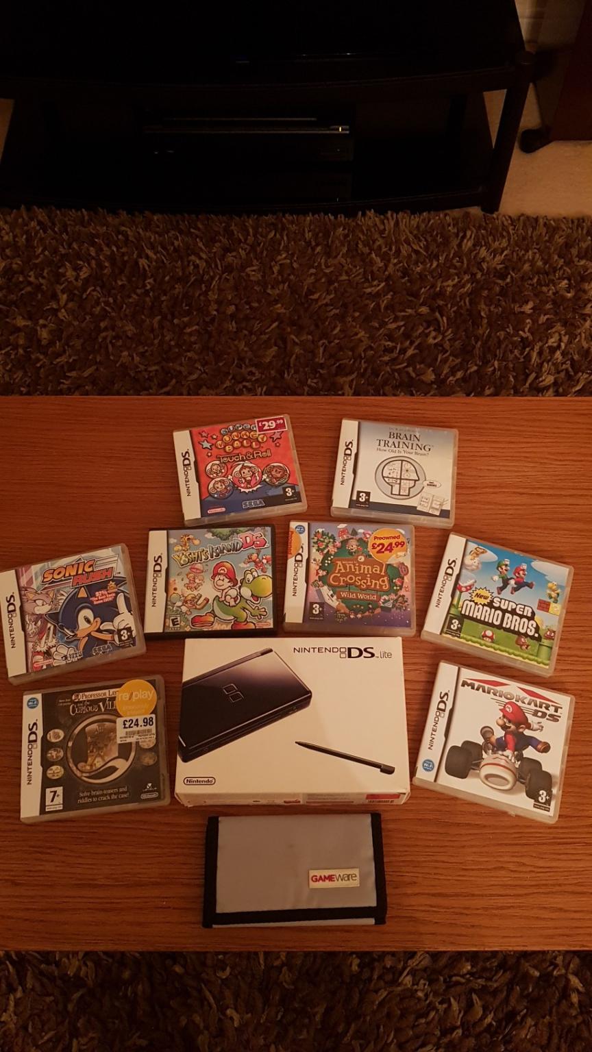 Boxed Black Nintendo ds lite with 8 games in SS16 Basildon für 20,00 ...