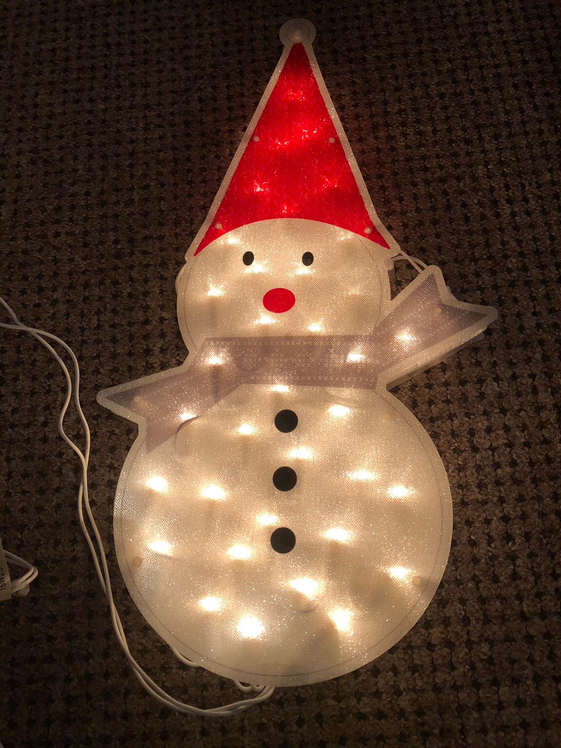 Christmas Snowman light up window display in Wigan for £5.00 for sale ...