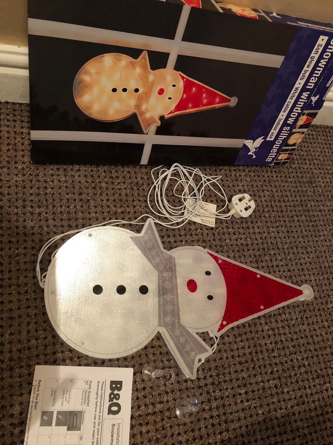 Christmas Snowman light up window display in Wigan for £5.00 for sale ...