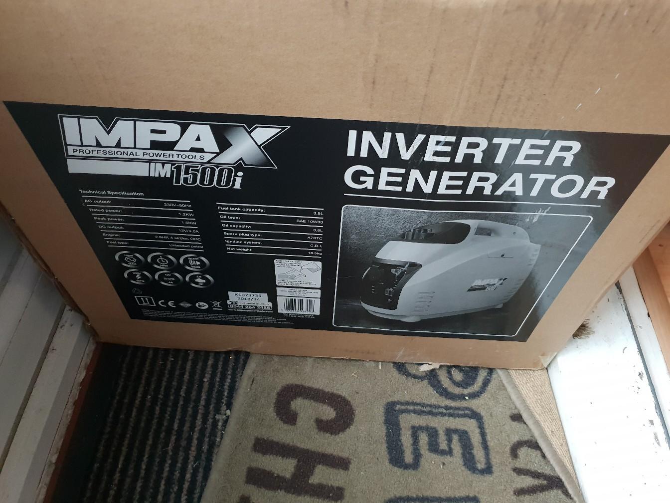 impax im1500i inverter generator petrol suitc in ST17 Cannock Chase für ...