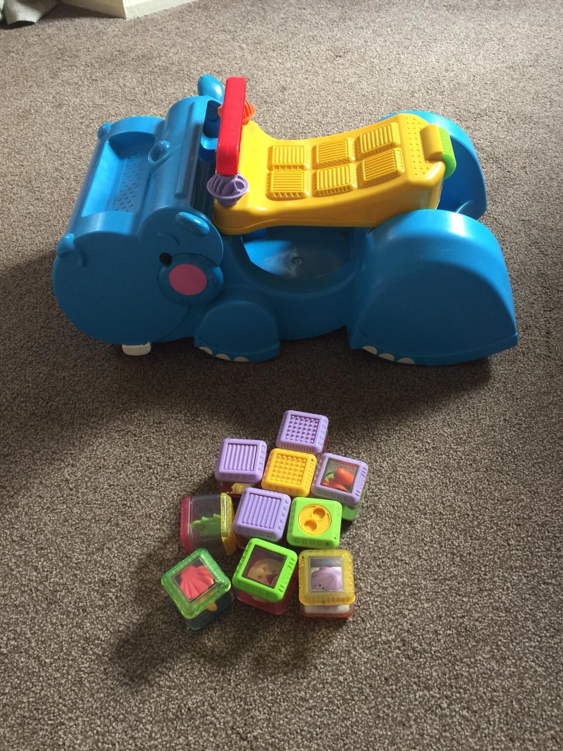 Fisher Price Peek A Blocks Gobble Go Hippo Ride On Walker For Sale In ...