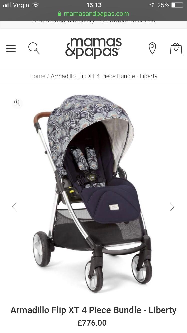 Mamas & Papas Pram Liberty Armadillo Flip XT in WA8 Green for £250.00 ...