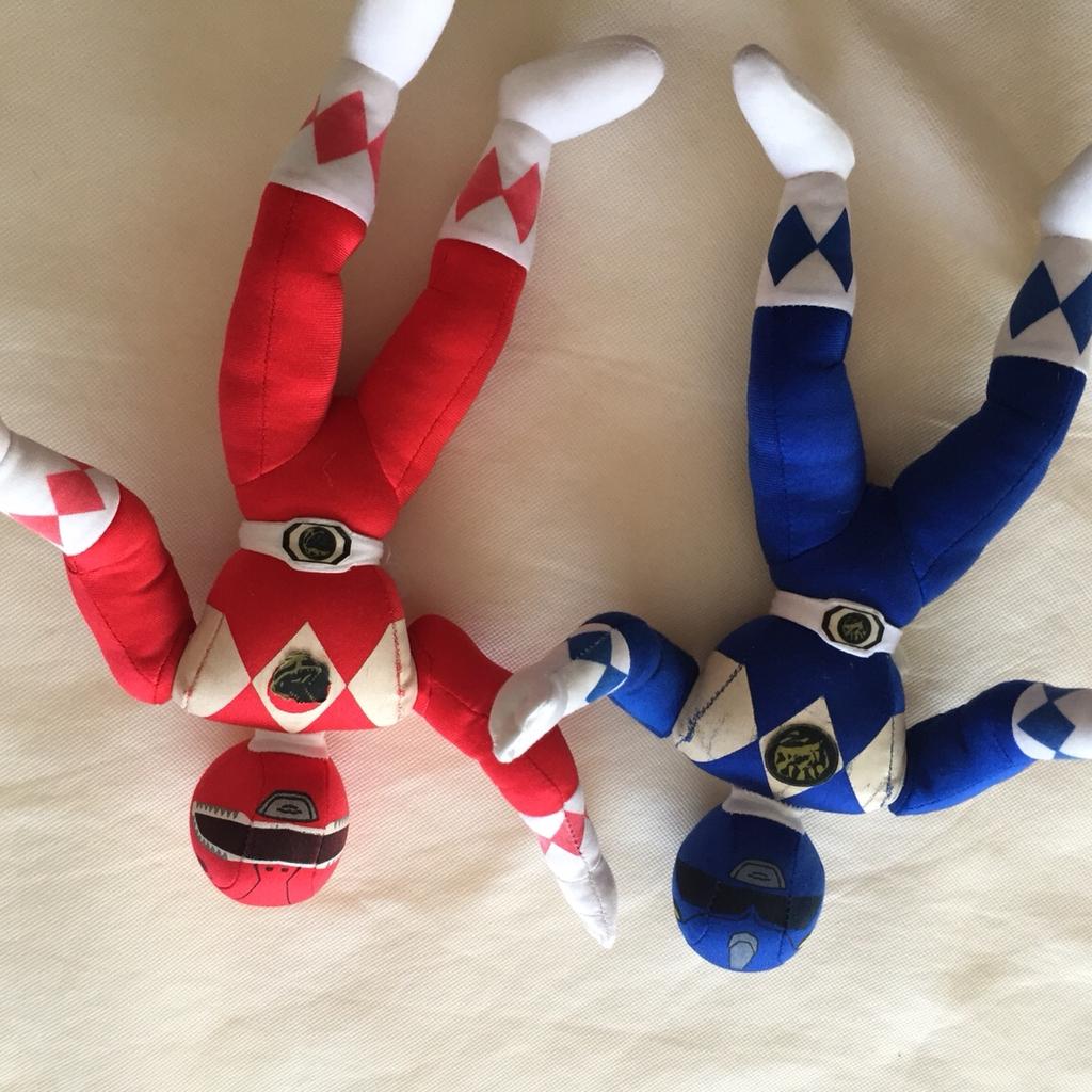 Red & blue power rangers large toy plush 10” in HA3 Harrow für 5,00 ...