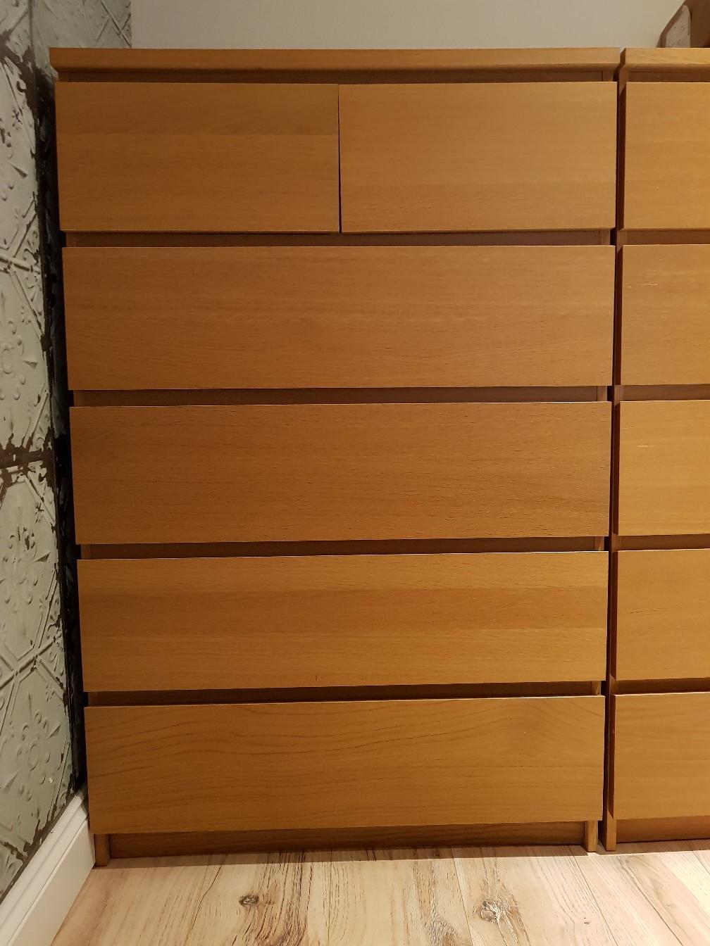 Chest of 6 Drawers - Ikea MALM Oak Veneer in ME8 Gillingham for £30.00 ...