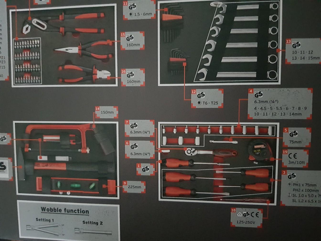 powerfix tool set 102 pieces in Walsall for £40.00 for sale | Shpock