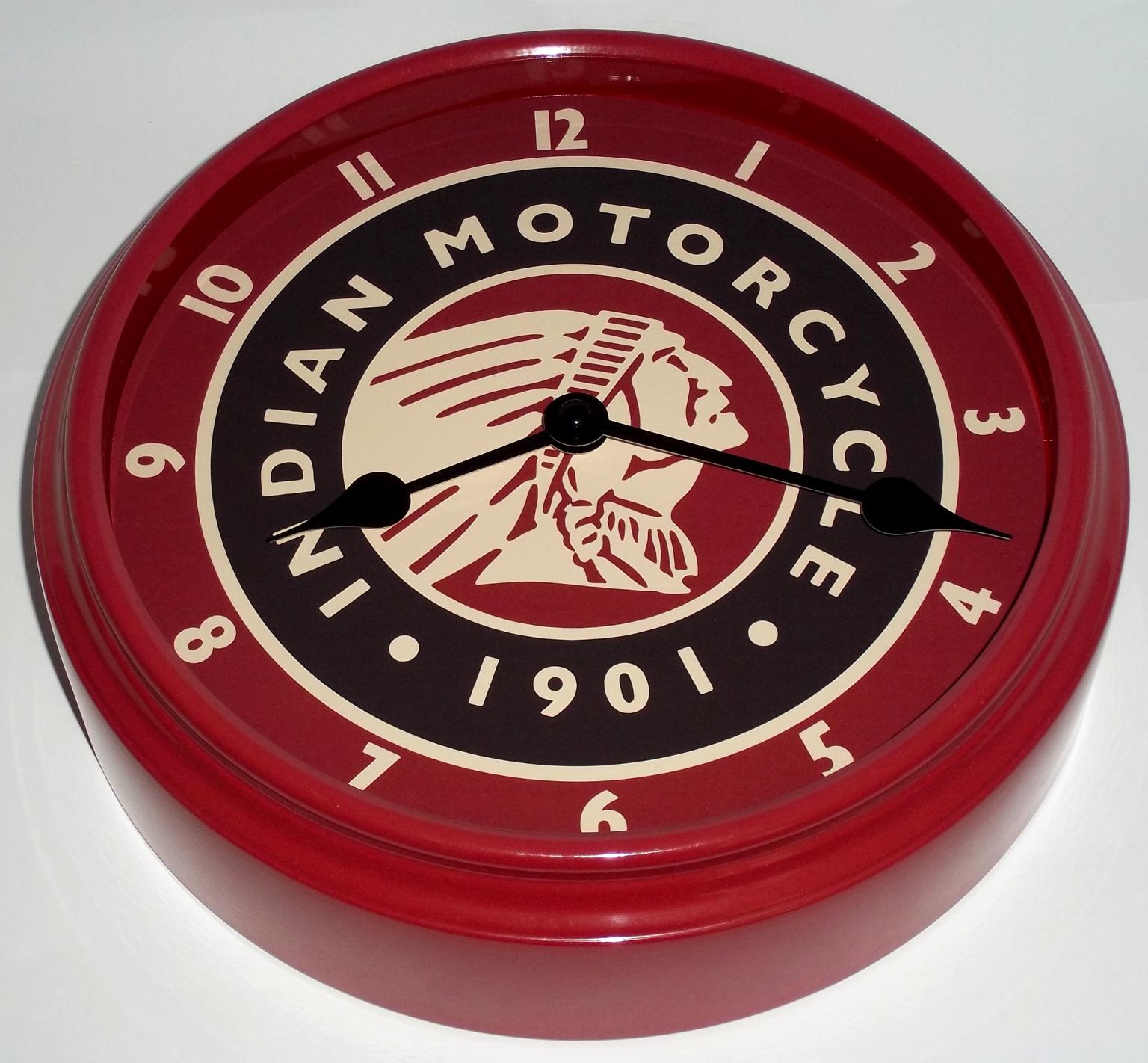 INDIAN MOTORCYCLES THEMED METAL WALL CLOCK. in CV9 Warwickshire for £17 ...