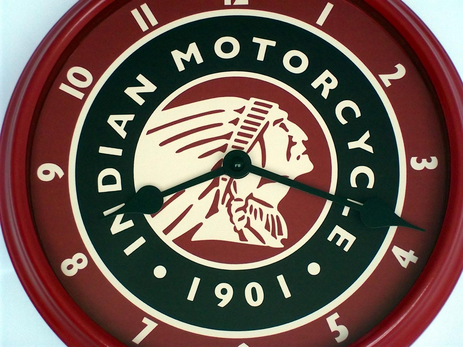 INDIAN MOTORCYCLES THEMED METAL WALL CLOCK. in CV9 Warwickshire for £17 ...