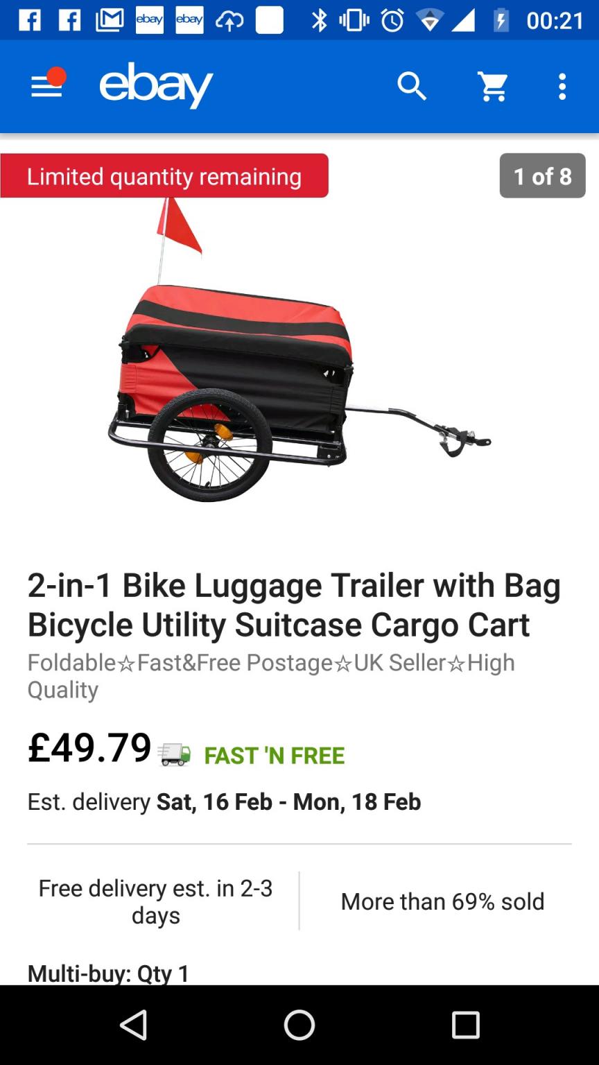 custom build cargo bike and new cargo trailer in Soham für 450,00 £ zum Verkauf | Shpock DE