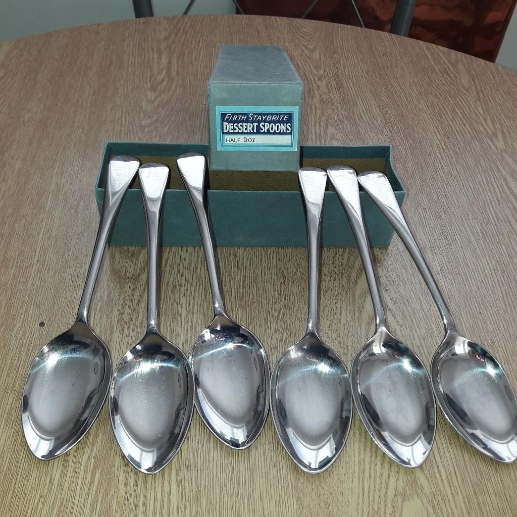 'Firth Staybrite' boxed set 6 desert spoons in WV14 Dudley für 4,00 ...