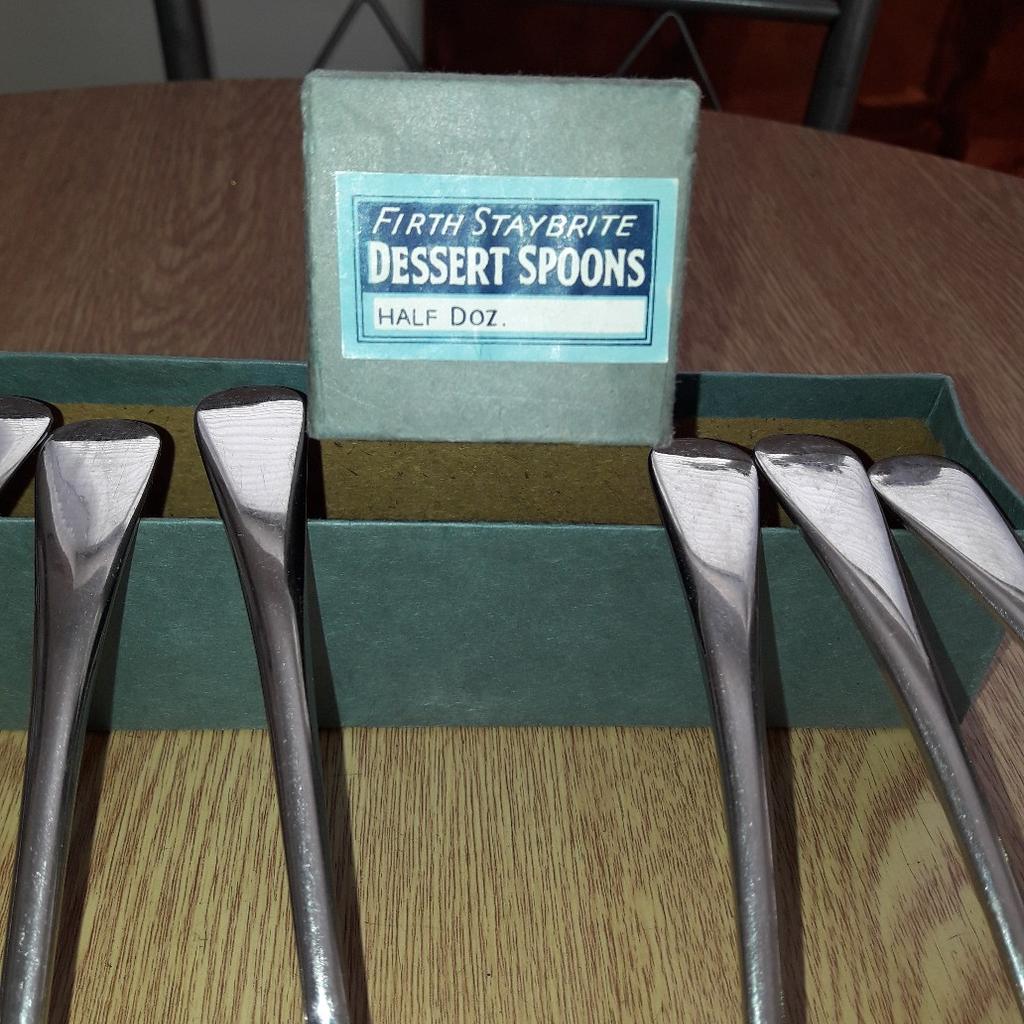 'Firth Staybrite' boxed set 6 desert spoons in WV14 Dudley für 4,00 ...