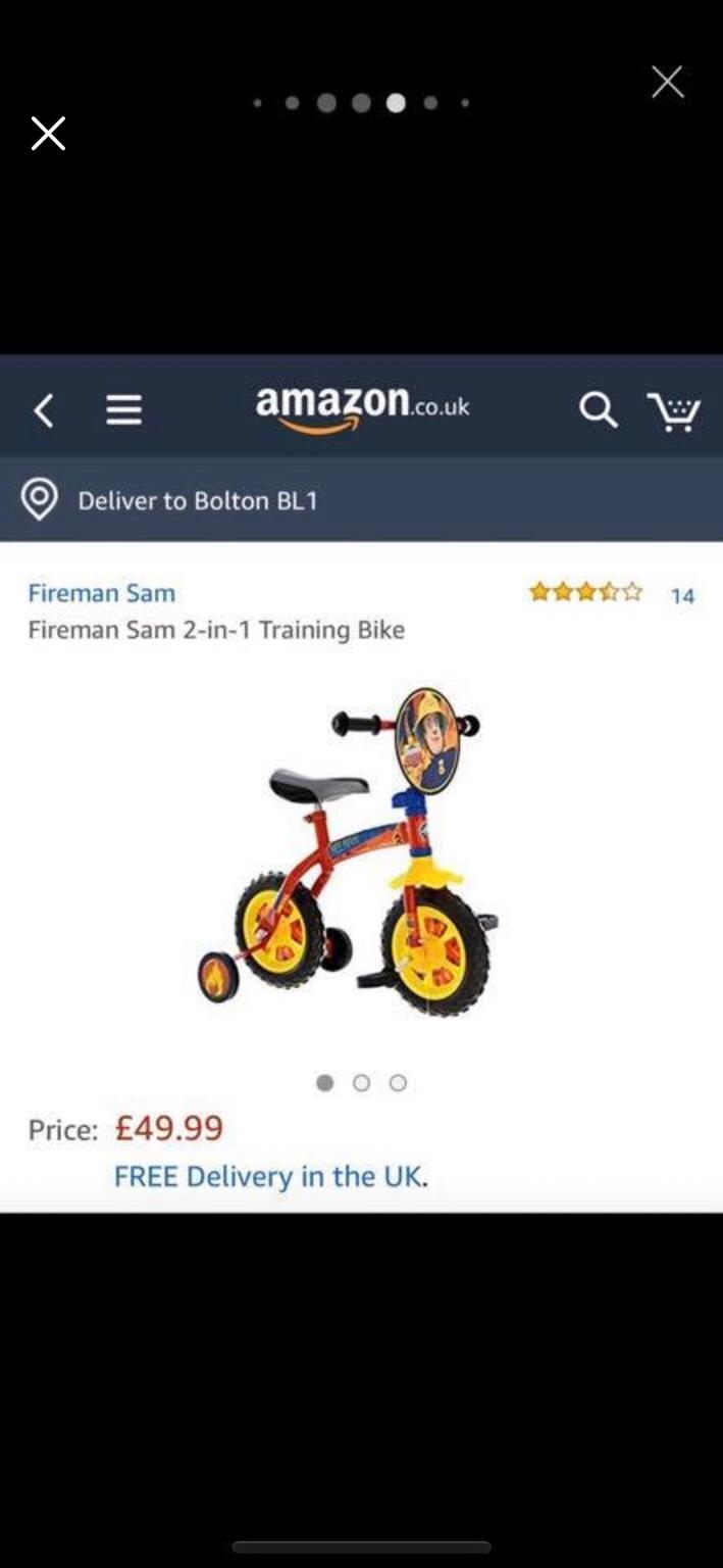 Fireman Sam bike in Wigan für £ 18,00 zum Verkauf | Shpock AT