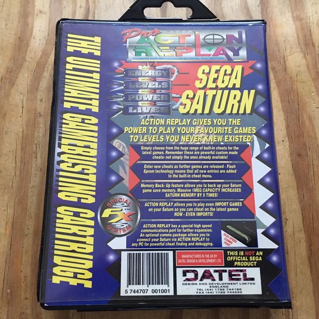 Action replay Sega Saturn. Cheat & memory in DA16 Bexley für 20,00 ...