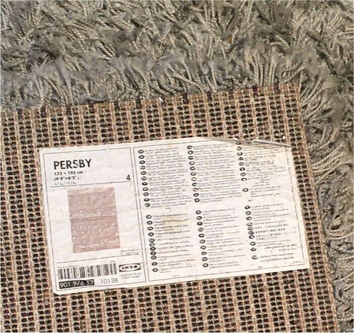 IKEA PERSBY LARGE DEEP PILE GREY SHAGGY RUG in N16 Hackney for £20.00 ...