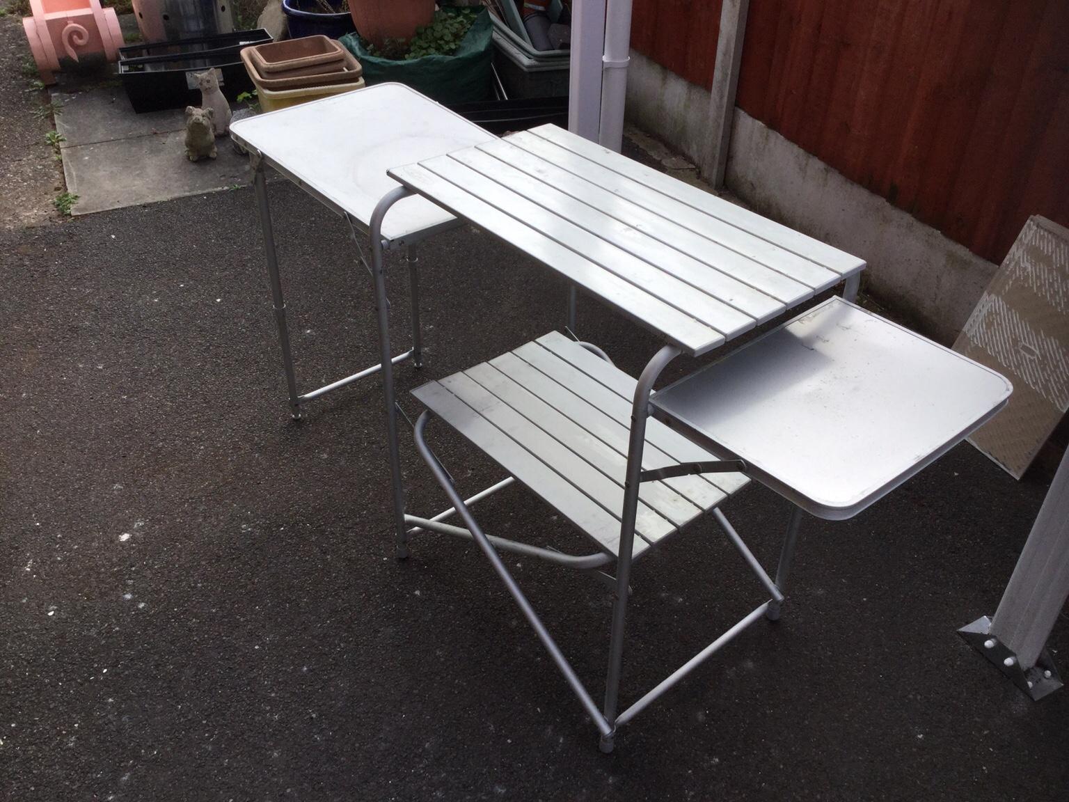 Gelert aluminium camping kitchen unit stand in ST15 Stone for £15.00 ...