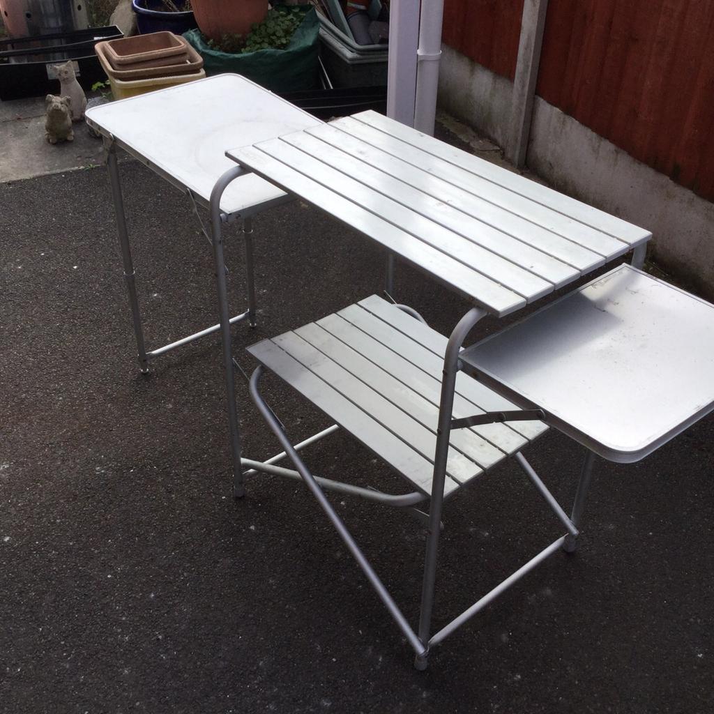 Gelert aluminium camping kitchen unit stand in ST15 Stone for £15.00 ...