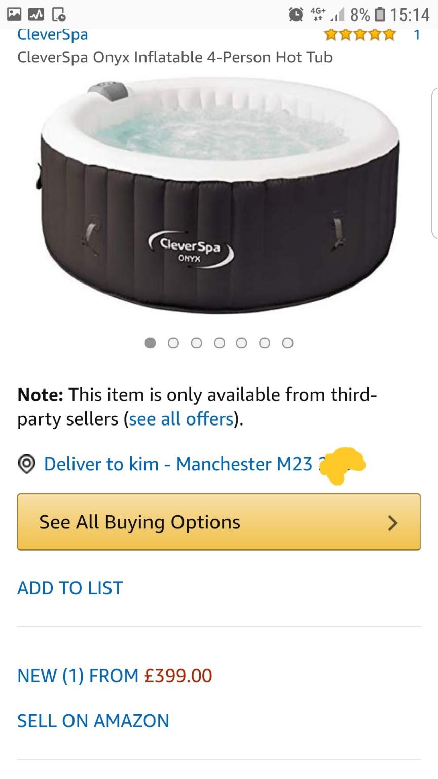 clever spa onyx space saving hot tub in M23 Manchester für 275,00 £ zum ...