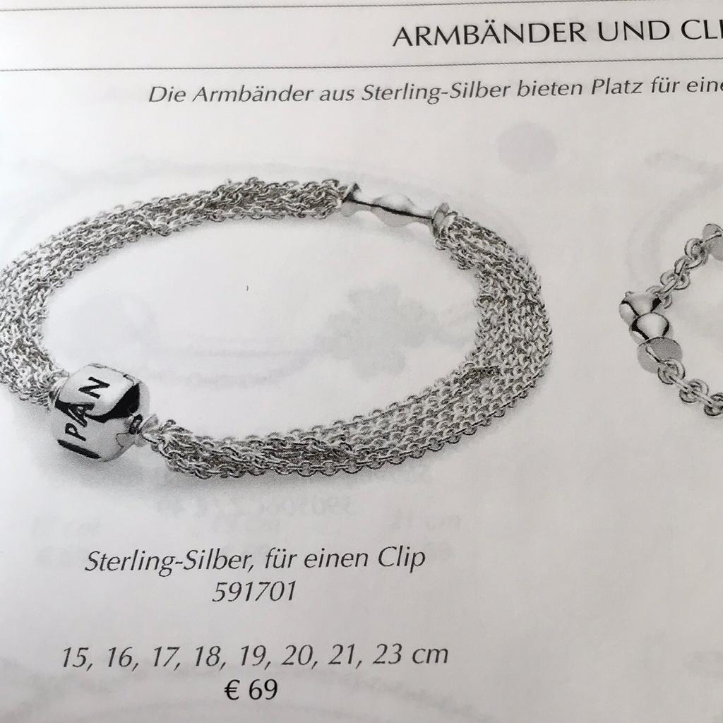 PANDORA Armband für einen Clip Gr. 17 591701 in 55128 Mainz für € 35,00 ...