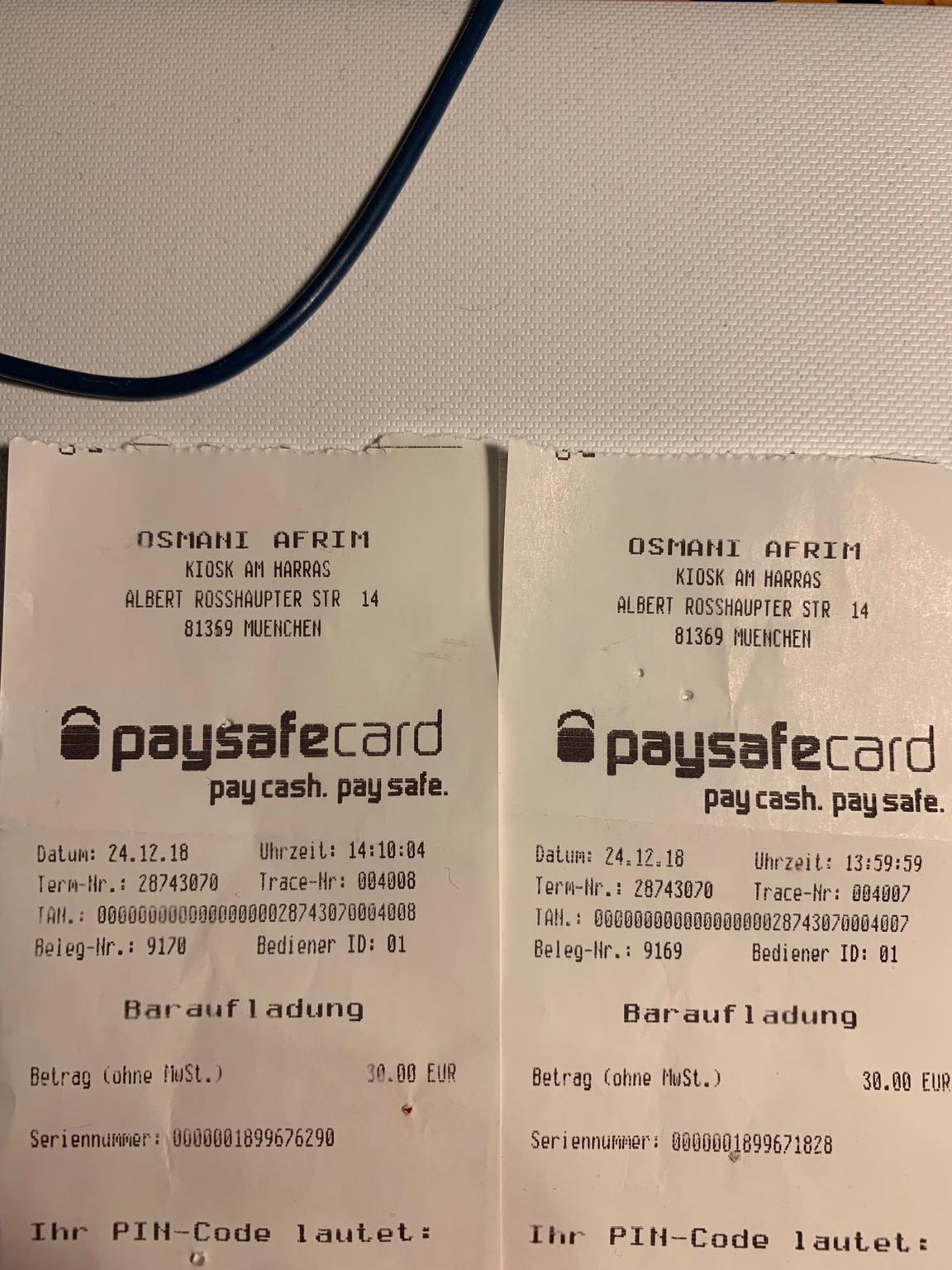 Paysafecard in 80539 München für 50,00 € zum Verkauf | Shpock DE