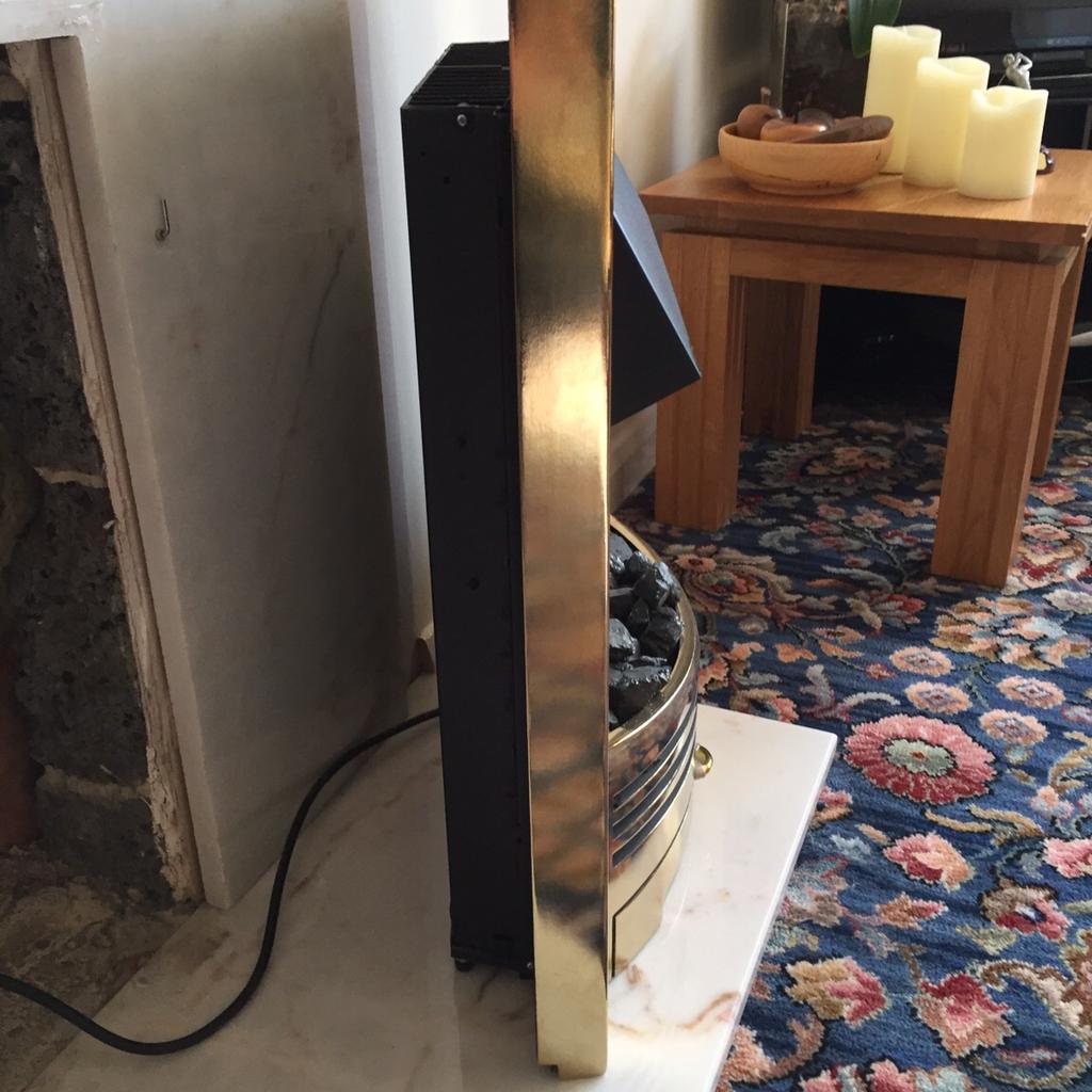 Electric fire,Marble hearth and mahogany surr in DE55 Derbyshire for £ ...